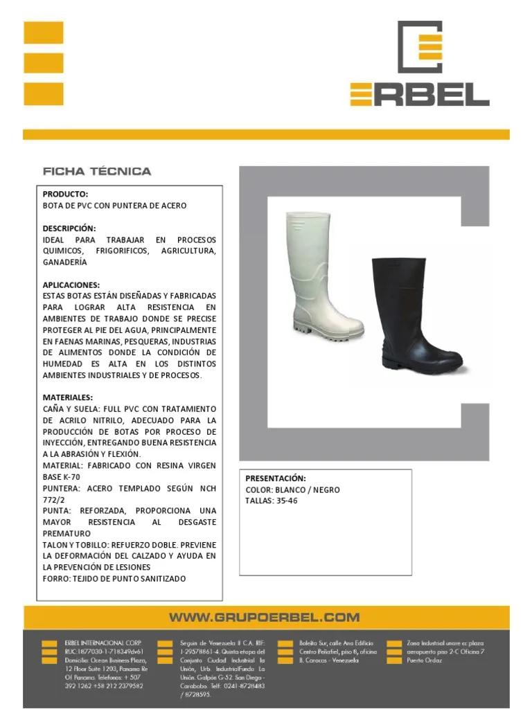 Botas de pvc: ficha técnica, características y comparativa | Bucanero ...